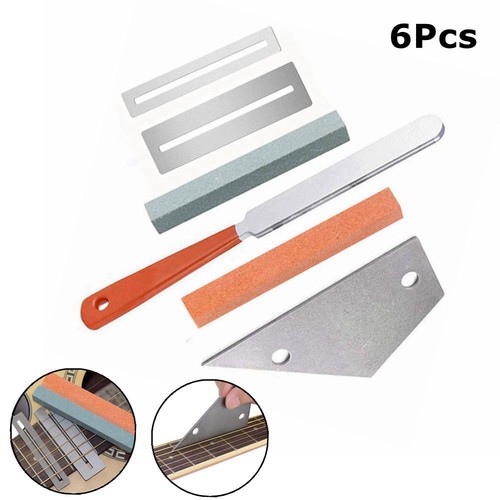 6Pcs/set Guitar Fret Crowning File Rocker Luthier Tool Kit Fingerboard ...