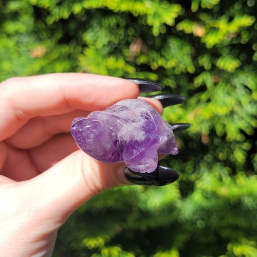 Amethyst Crystal Turtle Carving (Cute, Gift, Healing, Fun) | eBay