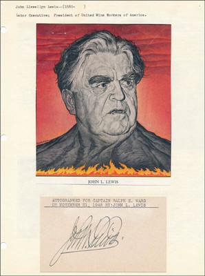 JOHN L. LEWIS - SIGNATURE(S) 11/21/1945 | eBay