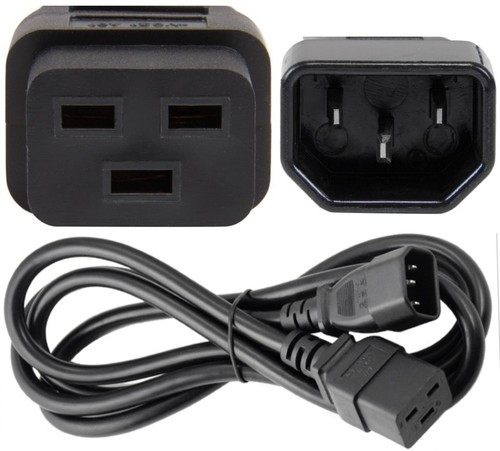 Lot100pk/pcs 6ft C19~C14/Kettle Male Server Power Adapter Cord/Cable ...