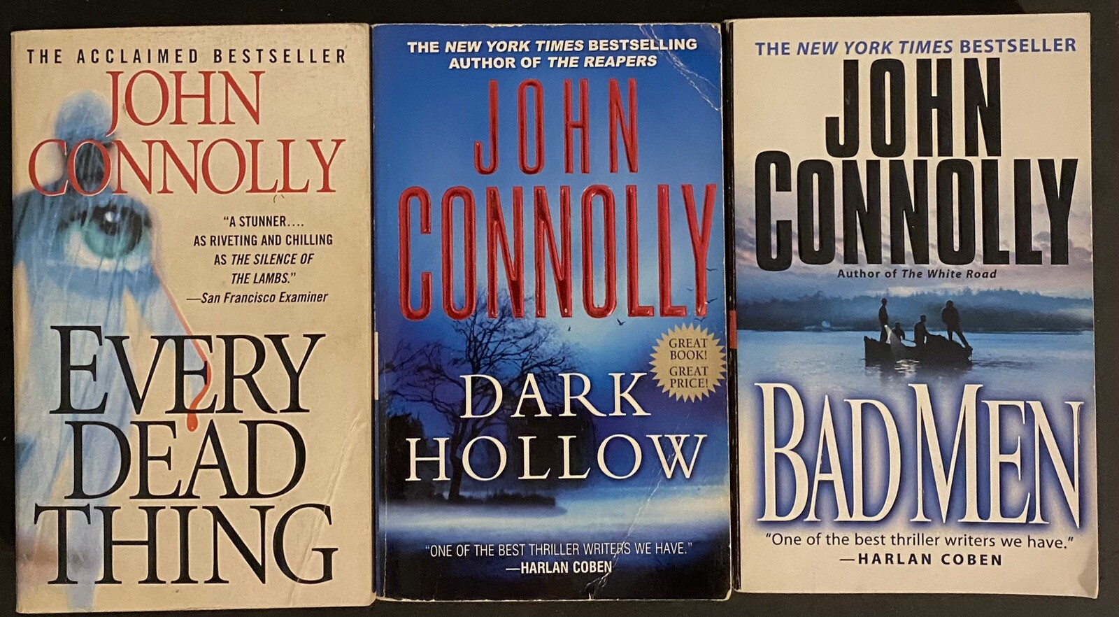 3 John Connolly Books- Bad Men, Dark Hollow, and Every Dead Thing | eBay