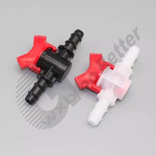 Inline Shut Off Valve Barbed Tap Connector Plastic Water Hose Tube DIY ...