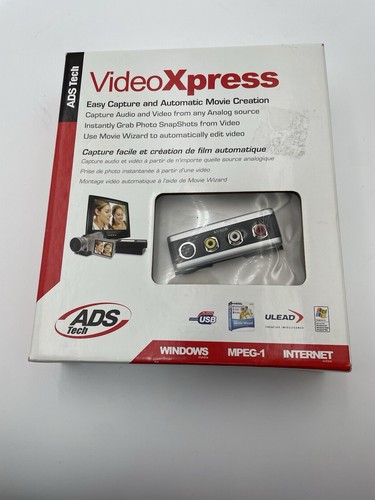 ADS Tech Video Xpress Capture & Movie Creation USBAV-191-EF OPEN BOX ...