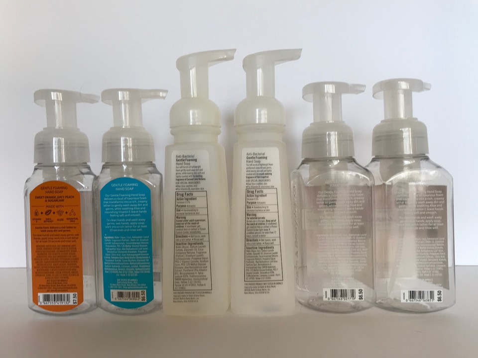 Bath and Body Works Empty Foaming Hand Soap Bottles Lot of 6 | eBay