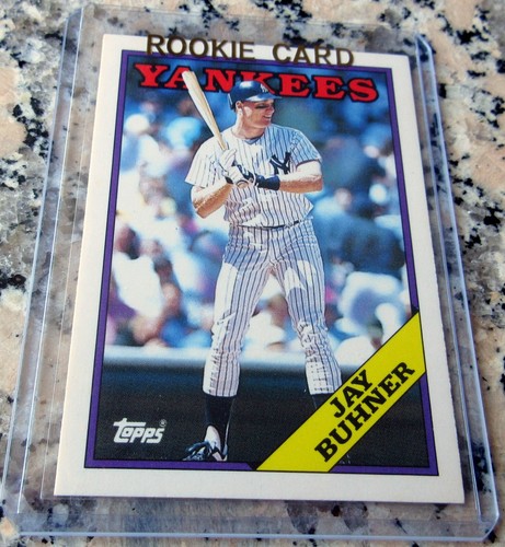 JAY BUHNER 1988 Topps Rookie Card RC New York Yankees Seattle Mariners ...