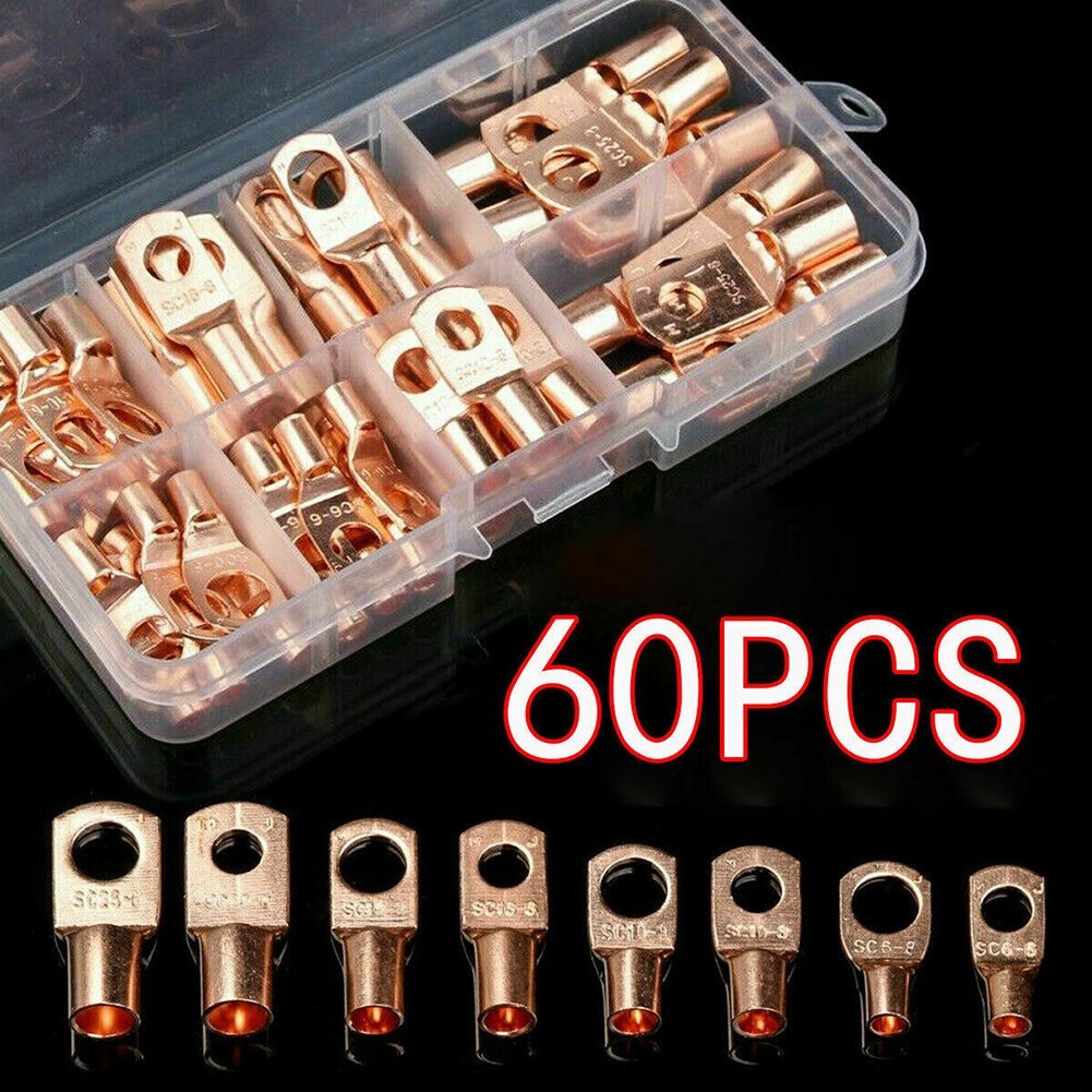 Moisture Sealed Copper Tube Terminals 60pcs Battery Welding Connectors ...