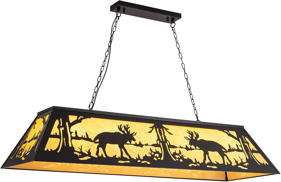 58-Inch Tiffany Pool Table Light, Farmhouse Kitchen Island Light ...