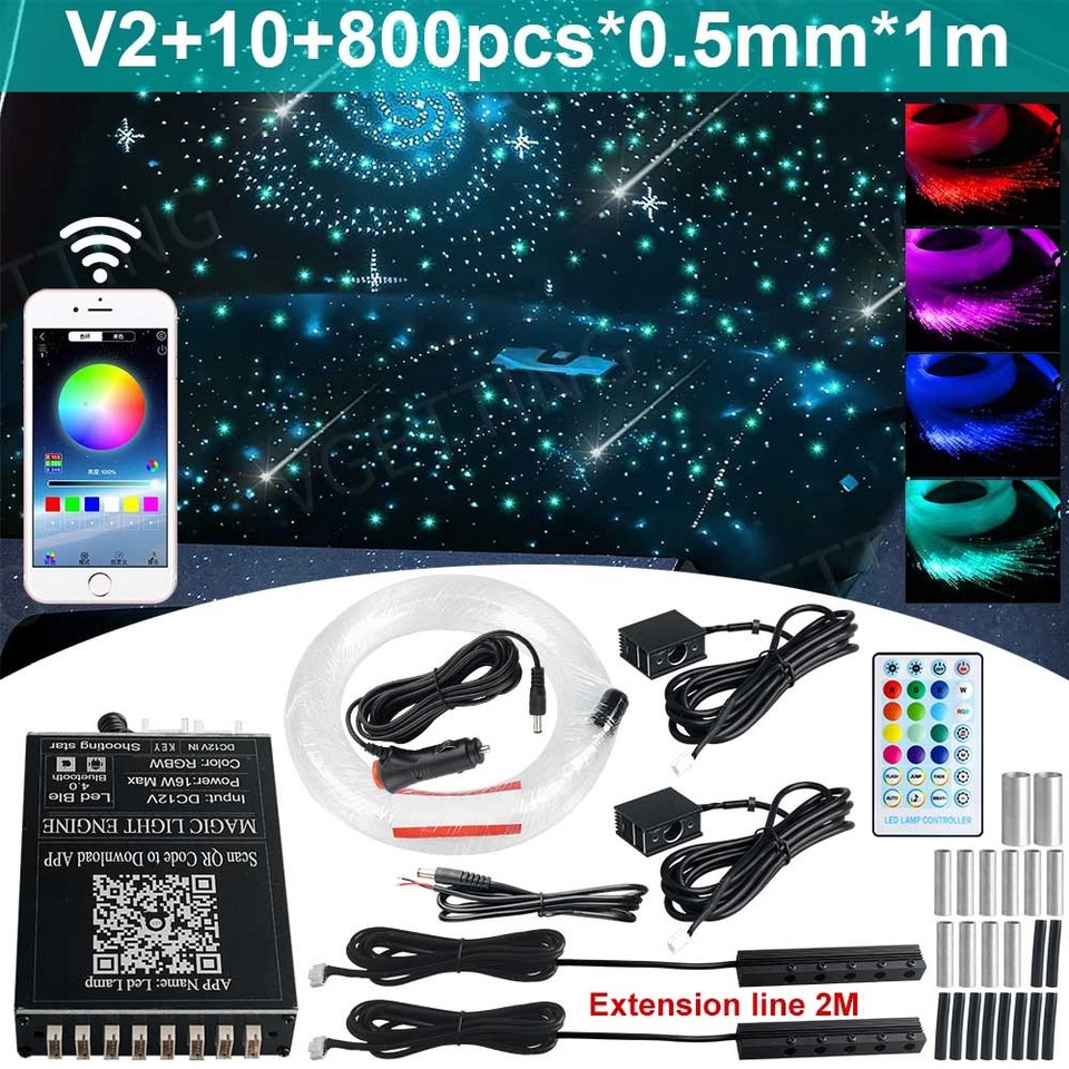 Car Home Headliner Star Light Kit Ceiling Light Shooting Star Meteor ...