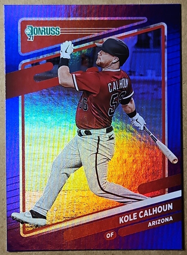 2021 Donruss Kole Calhoun "Holo Purple" #119 Arizona Diamondbacks ...