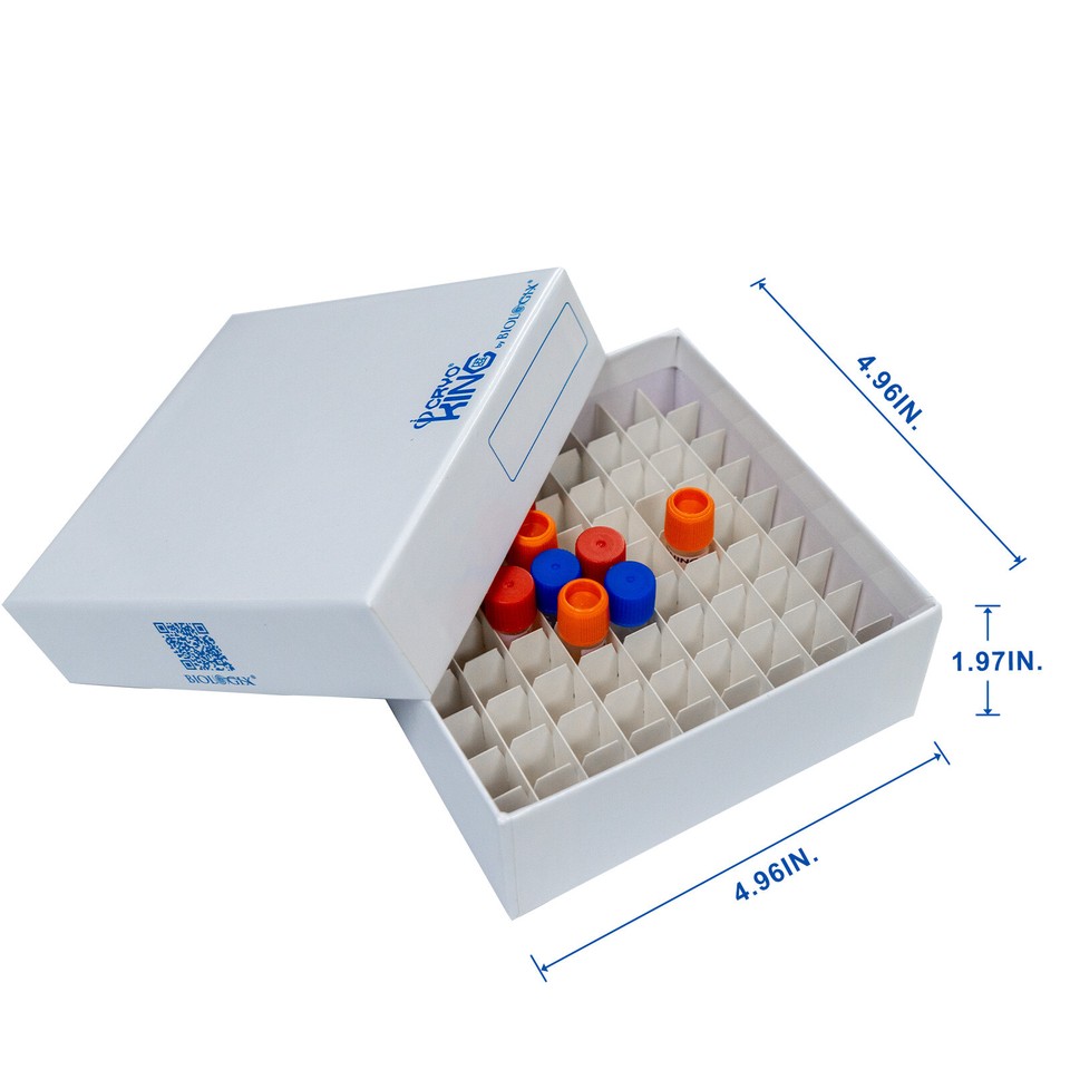 CryoKING® Cardboard Lab Freezer Boxes-2in 81/100 Well Cryoboxes ...