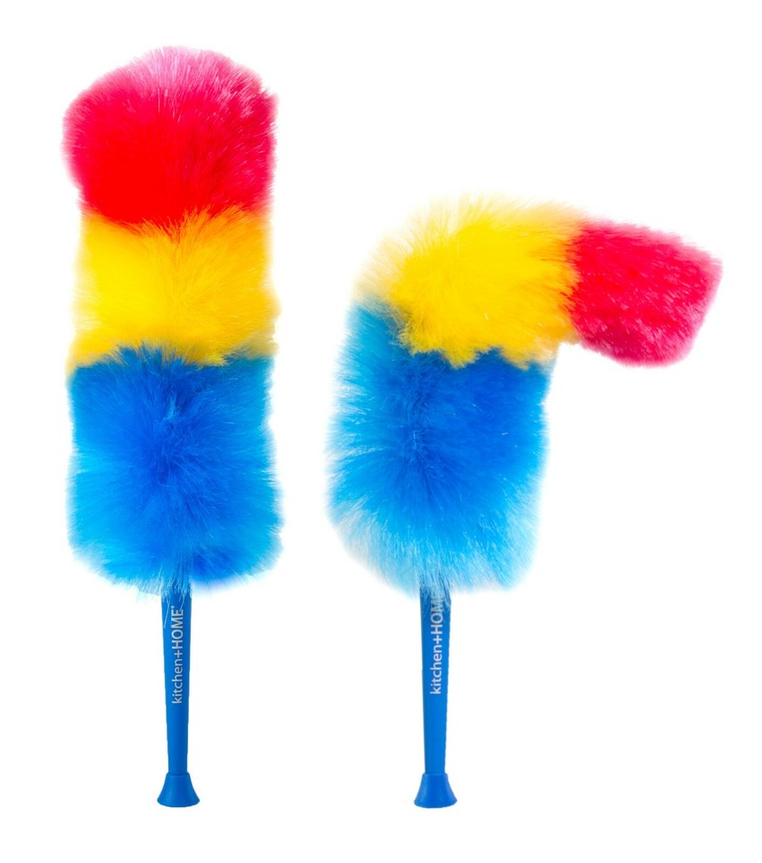 Static Duster - 23" Inch Rainbow Feather Duster Electrostatic Attracts ...
