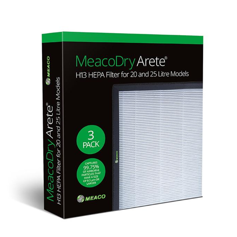 Meaco Dry Arete H13 HEPA Filter for 20 & 25L Models (3-pack) | eBay
