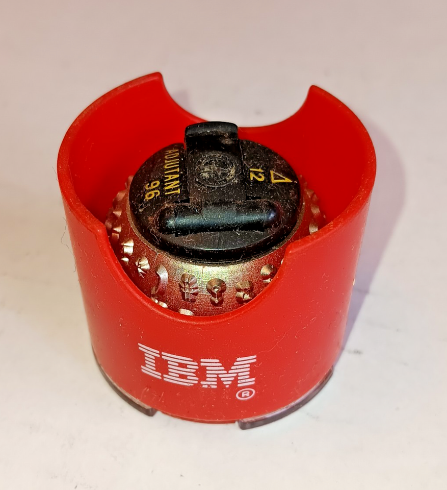 Lot of 7 IBM SELECTRIC typewriter ball heads Keypunch OCR, Courier Goth ...