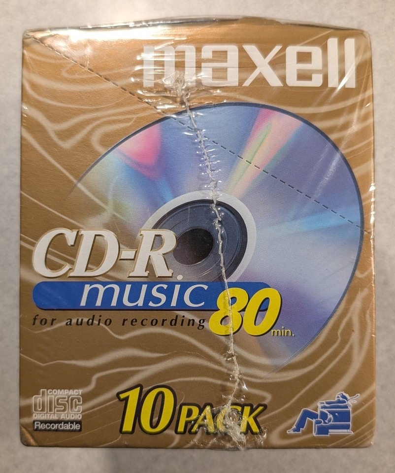 MAXELL CD-R Compact Discs Audio Recordable 80 Minute 10 PACK -NEW | eBay
