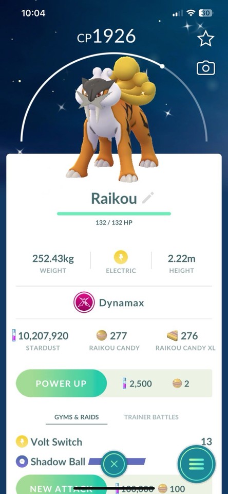 Pokémon Go Shiny Dynamax Raikou - Instant Trade Or 30 Days | eBay