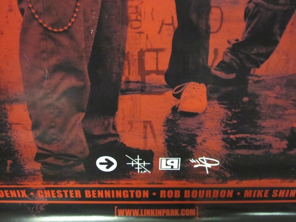 Linkin Park 2001 Chester Group photo promotional poster Flawless New ...