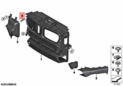 Genuine BMW X3 X4 M F25 F26 X3 18d 18i 20dX 20i 20iX Bracket Right ...
