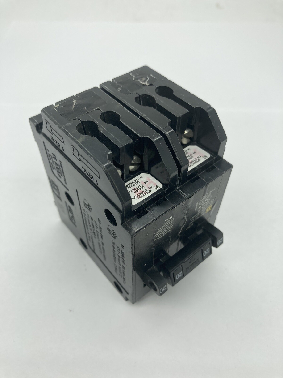 HOMT2020220 Homeline Square D Quad Two 1 Pole 20 Amp One 2P 20A Plug In ...