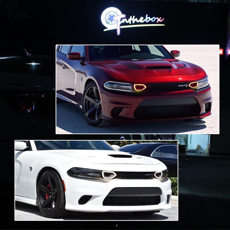 Pair Scat Pack Grille LED Bezel Grill Light Lamp For Dodge Charger SRT ...