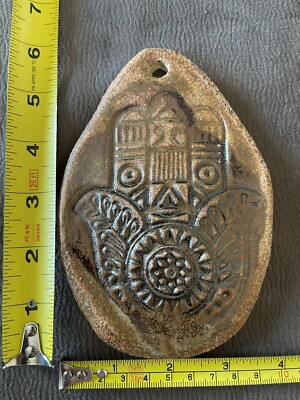 wall hanging hamsa, ceramic hand, ceramic hand of Fatima, pottery hamsa ...