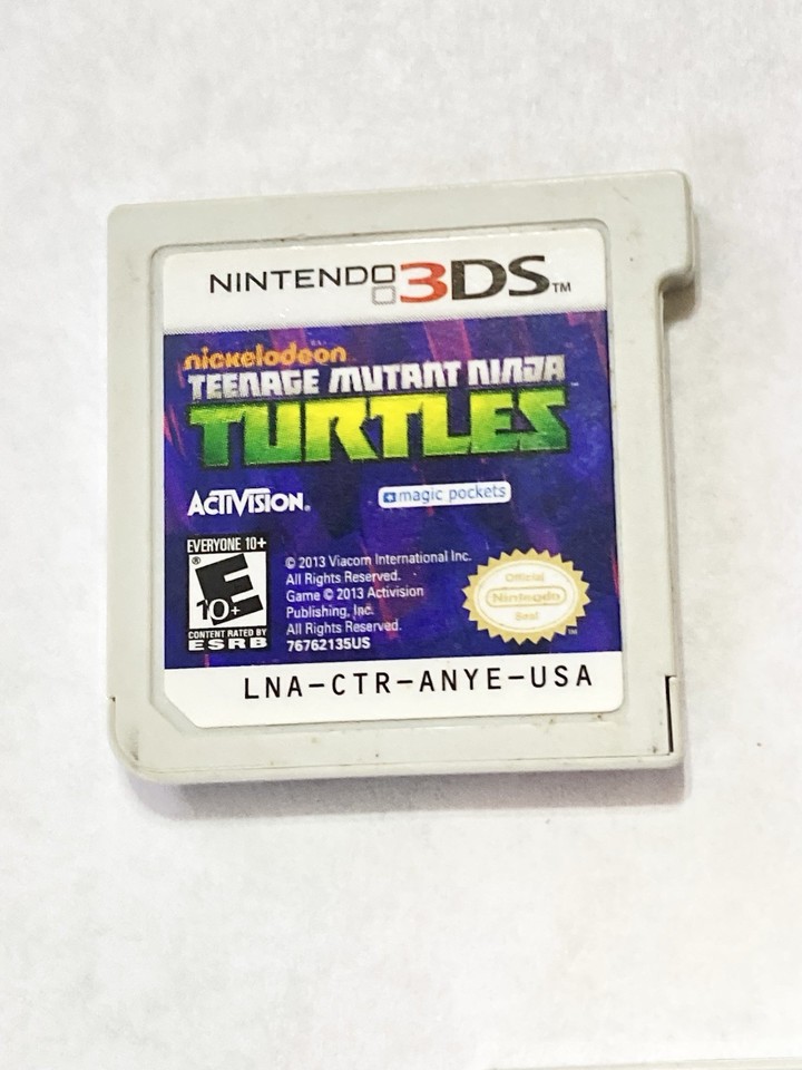 Three Nintendo 3DS Game Cartridges Teenage Mutant Ninja Turtles Tested ...