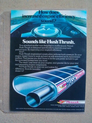 1975 THRUSH HUSH PERFORMANCE MUFFLER ***ORIGINAL AD*** | eBay