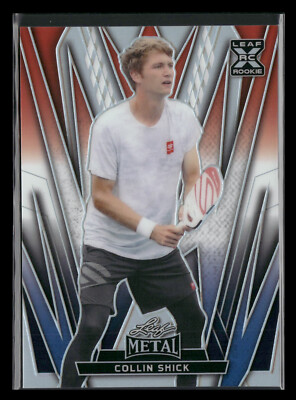 2024 LEAF METAL PICKLEBALL #38 COLLIN SHICK RC RED WHITE BLUE # 26/35 ...