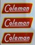 THREE (3) NEW COLEMAN REPLACEMENT STICKERS DECALS LANTERNS STOVES 1951 ...