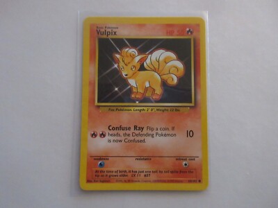 Vulpix Base Set Pokemon Card Played | eBay
