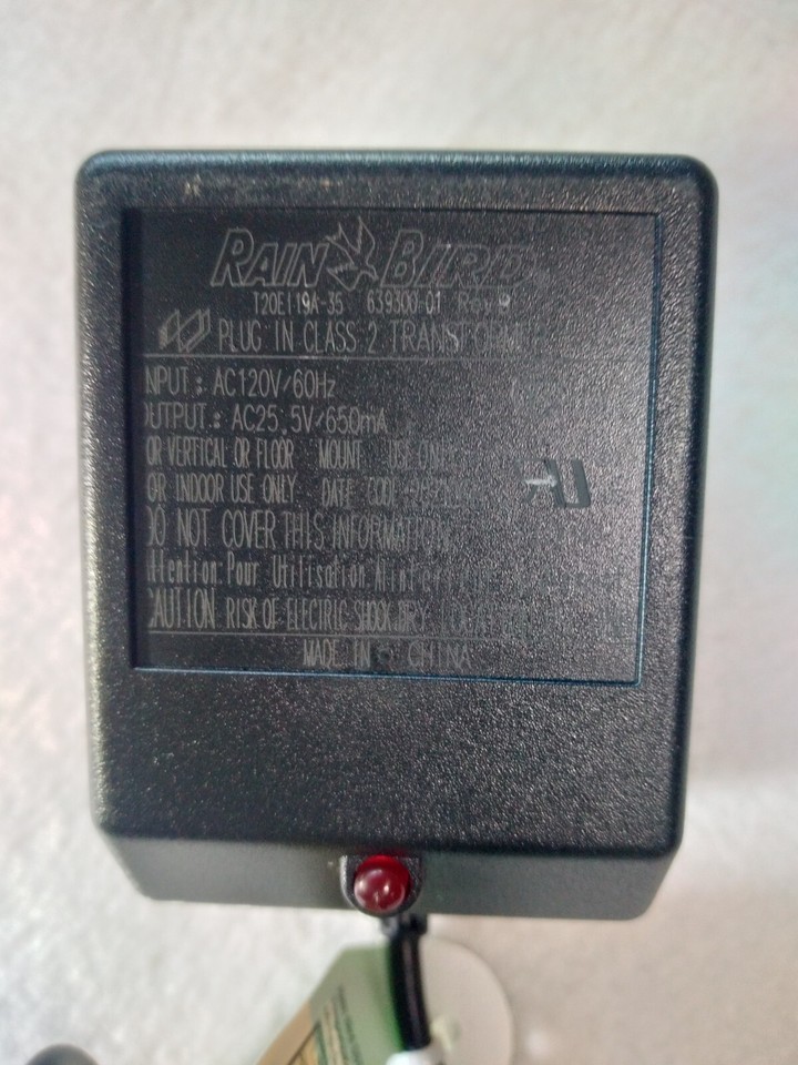 Rain Bird UT-1 AC Transformer Power Supply for SST Irrigation Timer ...