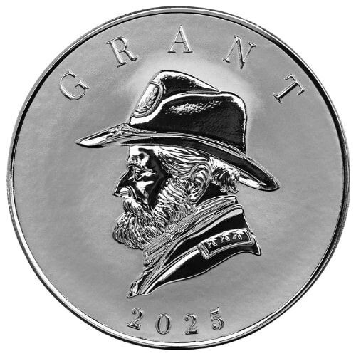 2025 - 5 oz GRANT Silver Coin .9999 Fine Silver Proof Like - Commander ...