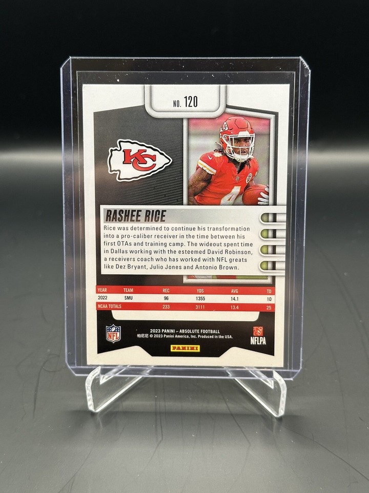 Rashee Rice Rookie Card 2023 Panini Absolute | eBay