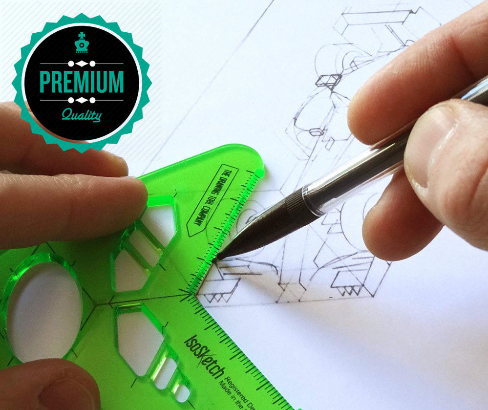 Isosketch Shatterproof Green Drawing Tool Sketch in 3d With Confidence ...