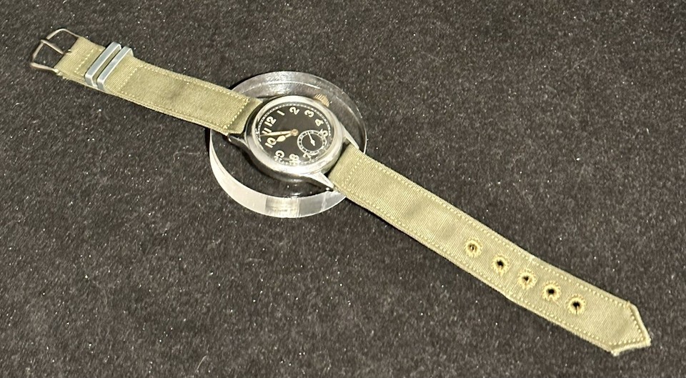 Vintage Brite New Old Stock 1940s WW2 US MILITARY Issue Watch BAND 16mm ...
