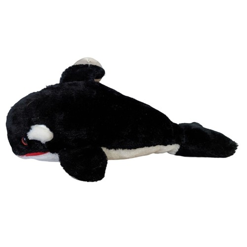Sea World Orca Shamu Killer Whale Plush 15" Black White Stuffed Animal ...