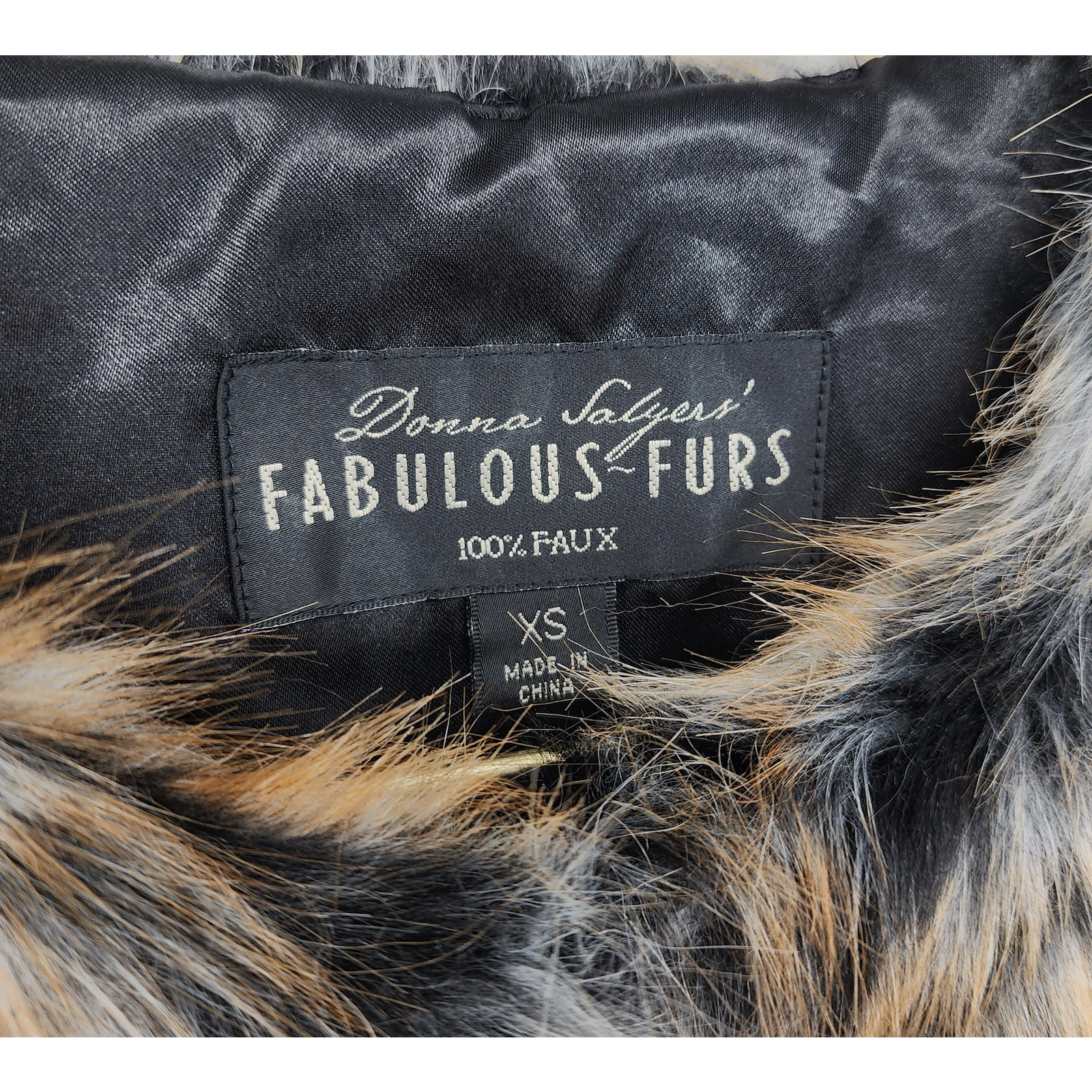 Donna Salyers' Fabulous Furs Faux Fur Coat Brown Size… - Gem