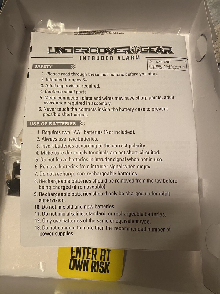 Intruder Alarm by UnderCover Gear Door Security System | eBay