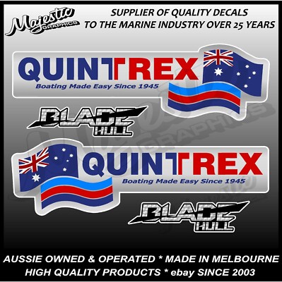 QUINTREX - BLADE HULL - SET OF 4 DECALS - BOAT DECALS | eBay Australia