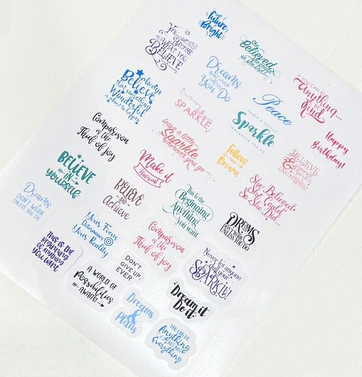 Motivational Inspirational Stickers - 60 Piece Set for Planners ...