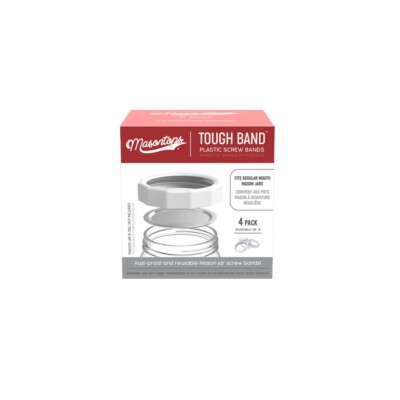 Masontops TB4RWHT Regular Mouth Canning Rings, Plastic, 4 pk | eBay