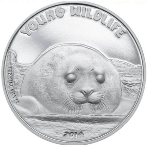 Seal Young Wildlife Series - 5$ Dollar Cook Islands- 1 OZ Silbersichere ...