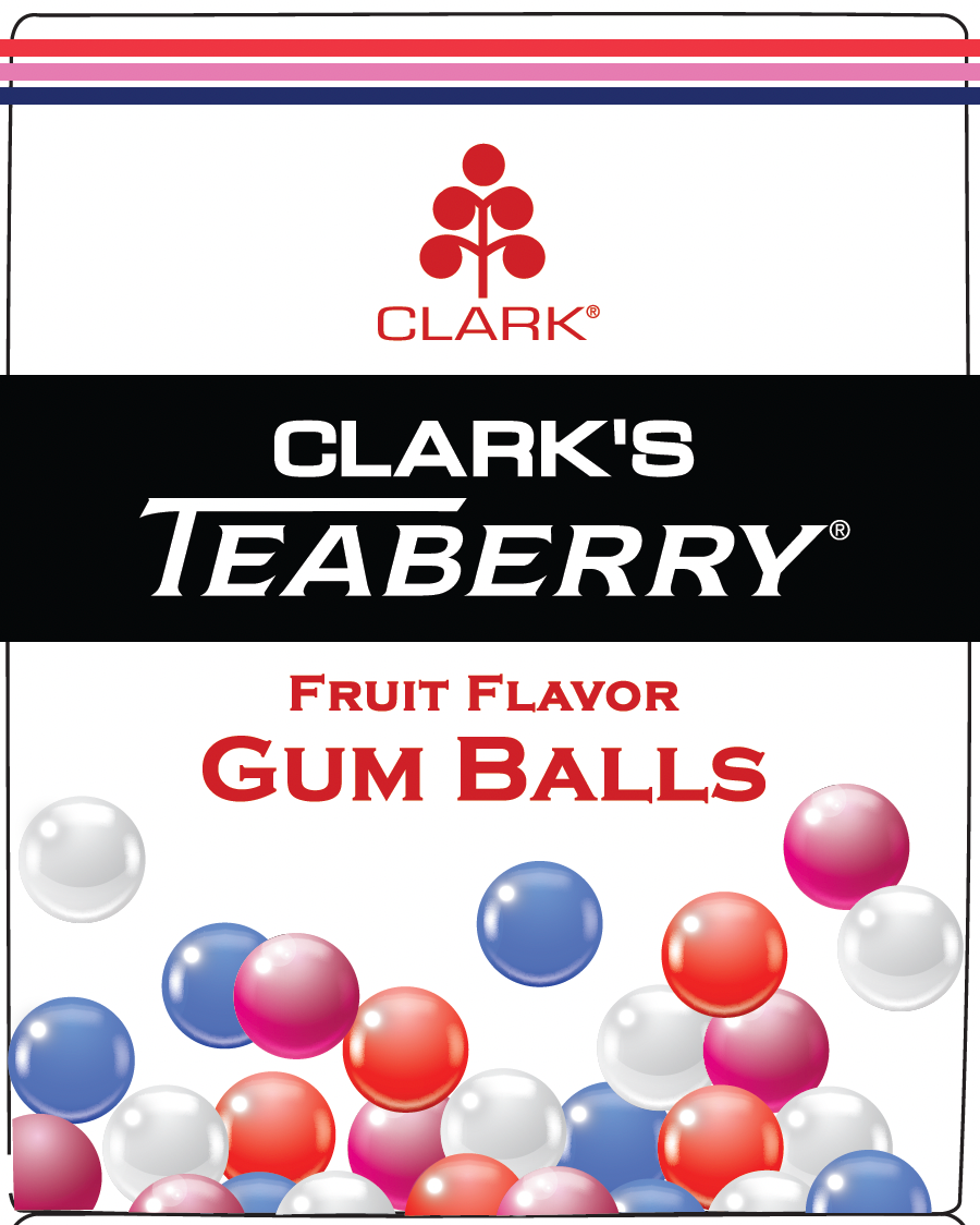 Clark Teaberry Fruit Flavored Gum Balls | eBay