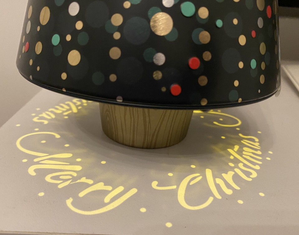 M&S All Butter Shortbread Projection Tree Tin Light Up Christmas 2024 ...