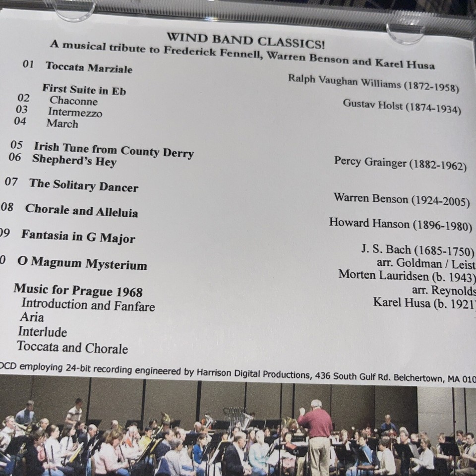 Massachusetts Wind Orchestra Malcolm Rowell Jr Wind Band Classics CD ...