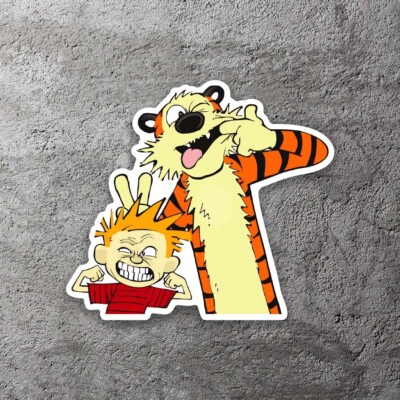 Calvin and Hobbes Vinyl Sticker 3.5" Wide - Includes Two Stickers | eBay