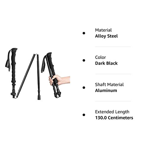 Collapsible Walking Stick for Travel, Adjustable Lightweight Trekking ...