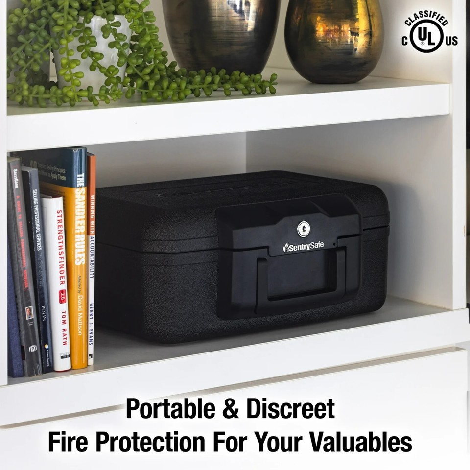 Sentry Fire Chest Fireproof Lock Box Hidden Money Cash Document Media ...