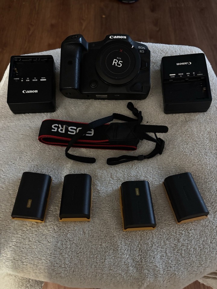 Canon EOS R5 Mirrorless Digital Camera Used with Accessories and Extras ...