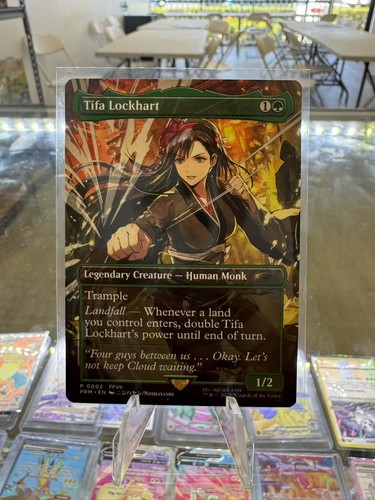 MTG Tifa Lockhart (Borderless) Final Fantasy PTQ Promo (P 0002) NON ...