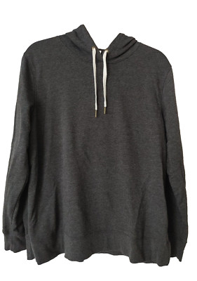 Old Navy Pullover Hoodie Sweatshirt Long Slv Side Seam Hem Splits Gray ...